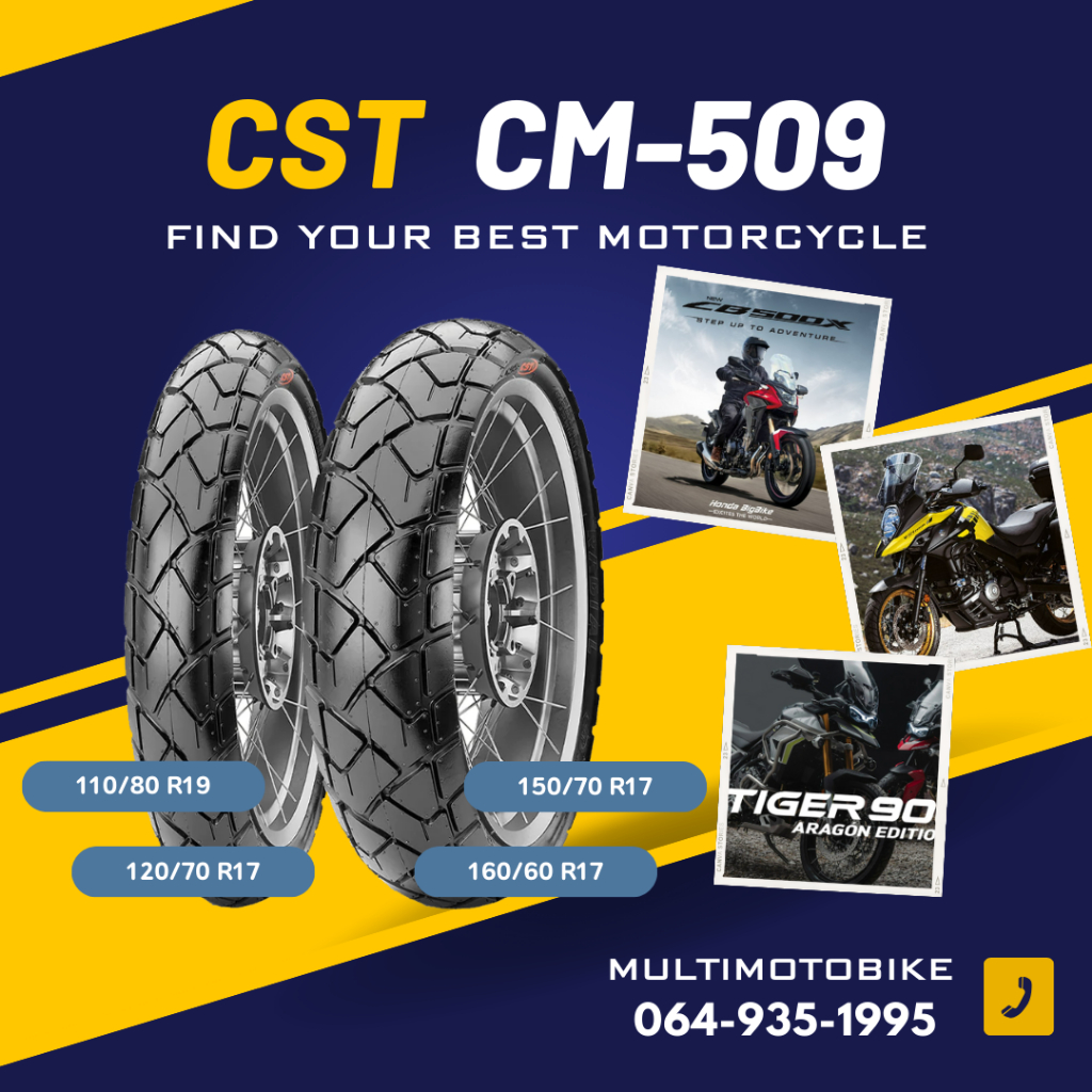 (จัดส่งฟรี) CST TIRES ยางบิ๊กไบค์ ซีเอสที ไทร์ รุ่น CM-509 (มีขนาด 110/120/150/160) | Shopee ...
