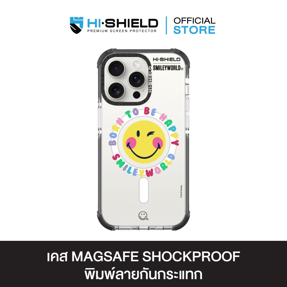 HI-SHIELD Stylish Magsafe Shockproof Case รุ่น SmileyWorld4 [iPhone16 ...
