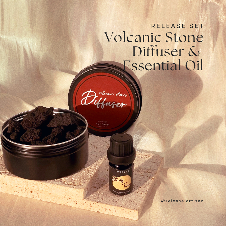𝐫𝐞𝐥𝐞𝐚𝐬𝐞 Volcanic Stone Diffuser & Essential Oil หินลาวาคู่กับน้ำมันหอมระเหยเบลนด์พอเศษ หินกระจาย ...