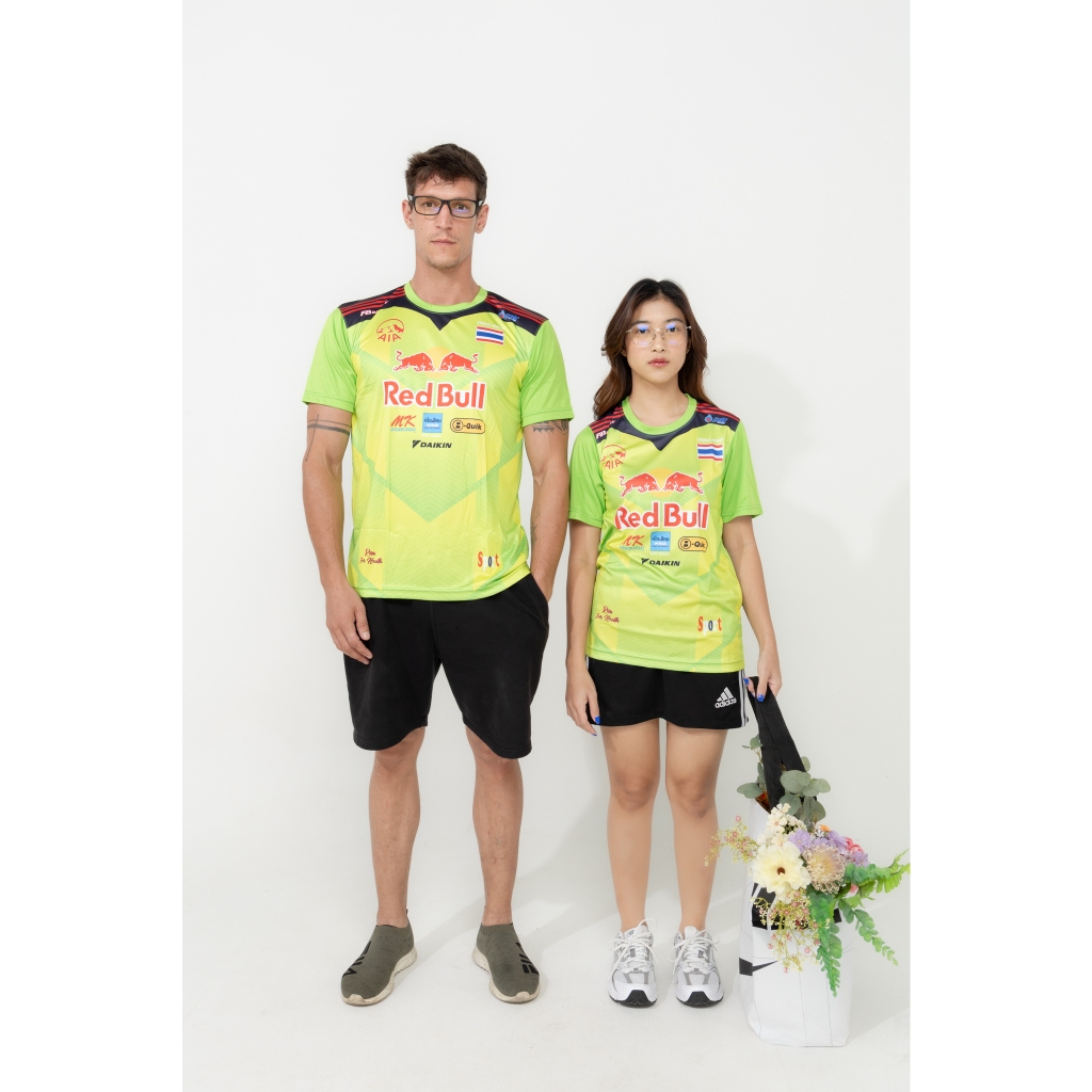 เสื้อกีฬาพิมพ์ลาย คอกลม รุ่นเรดบลู CAPPU RED BULL | Shopee Thailand