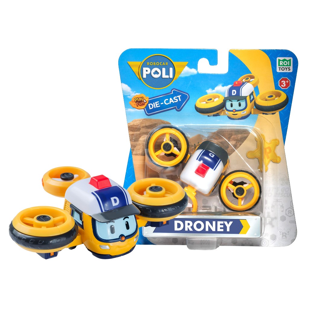 ROBOCAR POLI DRONEY DIE-CAST ของเล่นรถโมเดลเหล็กโรโบคาร์ โรโบคาร์โพลี ...