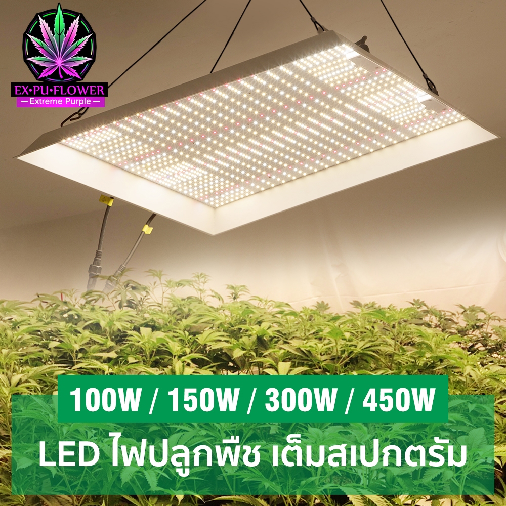 ไฟต้นไม้ SAMSUNG LM281B/OSRAM ไฟปลูกต้นไม้ full spectrum 100W 150W 300W 450W ลดแสง แสงควอนตัม UV ...