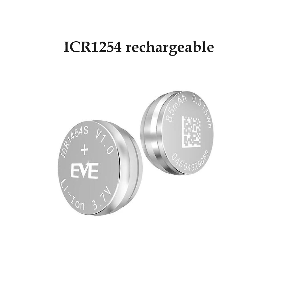 แบตเตอรี่หูฟัง EVE ICR1254 rechargeable headphone lithium-ion button ...