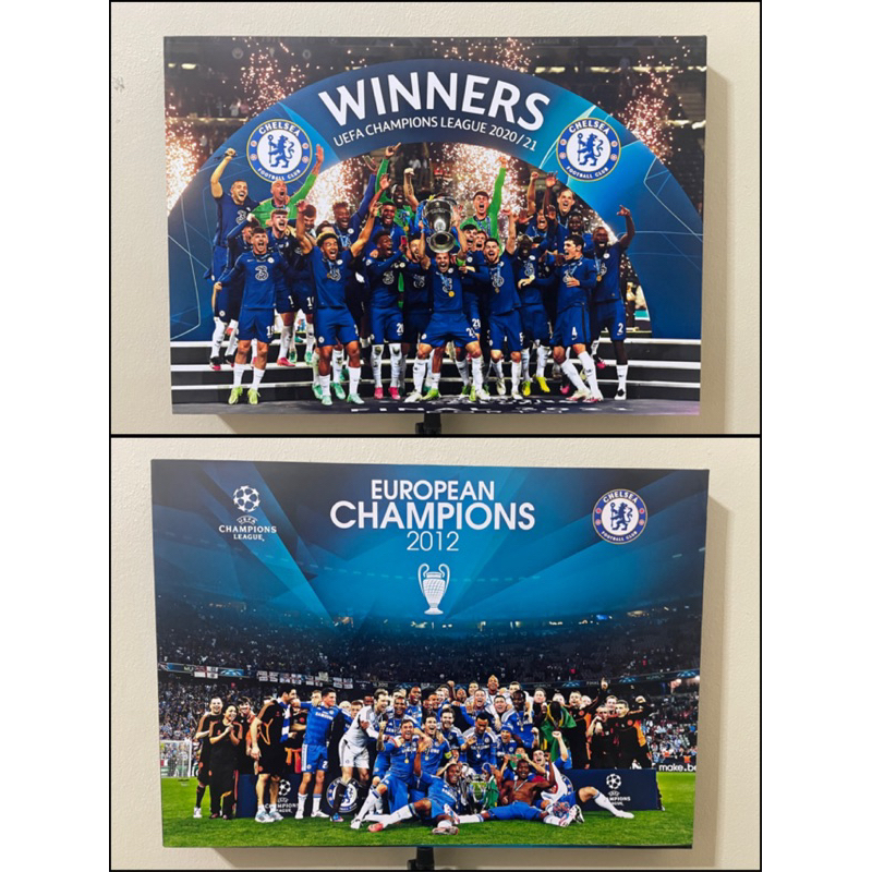 กรอบลอย UEFA CHAMPIONS LEAGUE เชลซี Chelsea ขนาด A3 | Shopee Thailand
