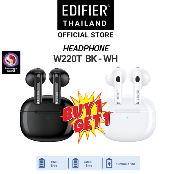 (1แถม1)EDIFIER W220T True Wireless Bluetooth Earbud Earphone with ...