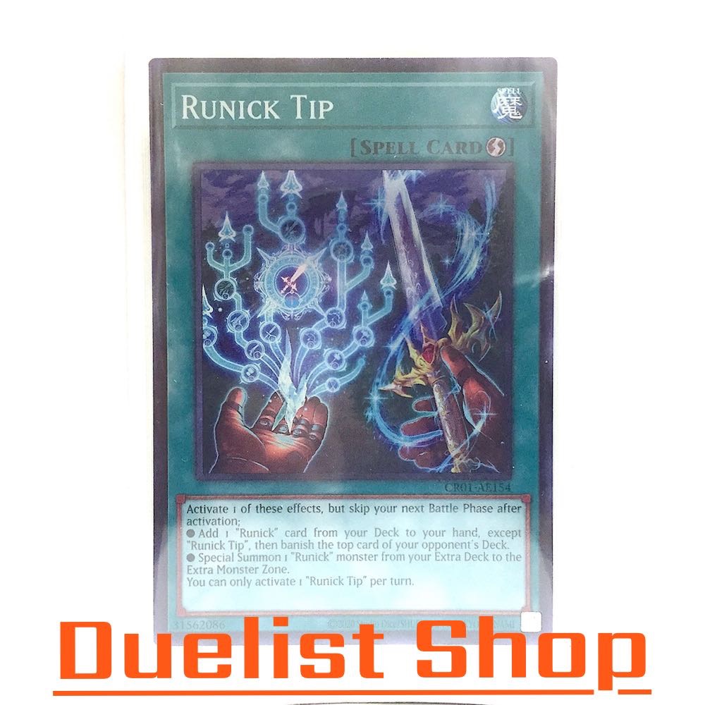 Runick Tip (SR) Spell [Quick-Play] ชุด CR01-AE154 การ์ดยูกิโอ (Yu-Gi-Oh ...