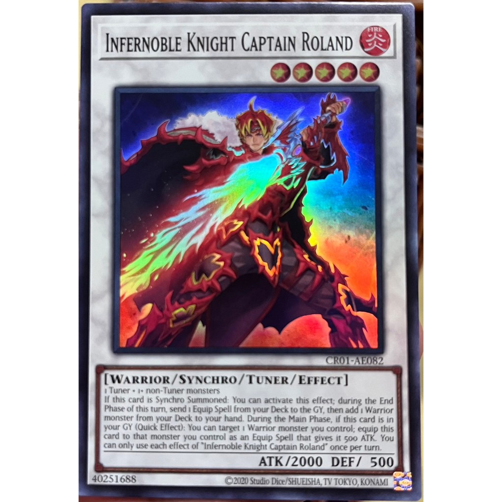 Yugioh Asia-Eng [CR01-AE082] Infernoble Knight Captain Roland (Super ...
