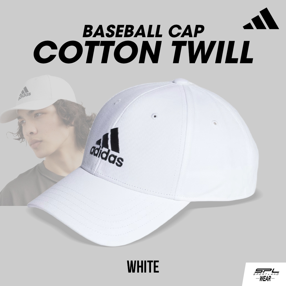 Adidas อาดิดาส หมวกแก๊ป หมวกเบสบอล Cap Cotton Twill Baseball IB3243 WH ...