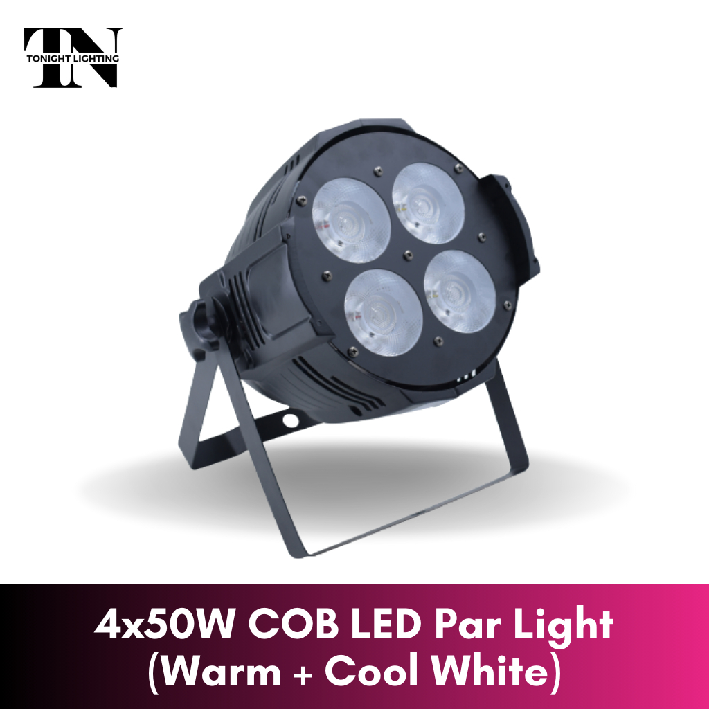 [พร้อมส่ง] ไฟพาร์ เคลียร์ แอลอีดี วอร์มไวท์ คูลไวท์ 4x50W COB LED Par ...