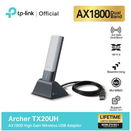 TP-Link ⚡️FLASH SALE⚡️ (ราคาโปรโมชั่น) Archer TX20UH ตัวรับสัญญาณ WiFi6 ...