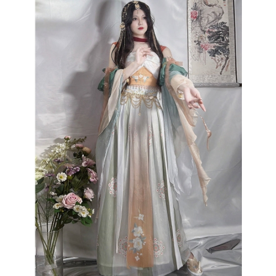 ต้นฉบับเจ้าหญิง Loulan แปลกใหม่ Dunhuang Feitian ปรับปรุง Hanfu หญิง ...
