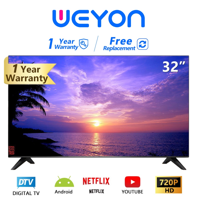 WEYON TV 32 inches Smart TV LED Wifi HD 720P Android TV 9.0 -USB-DTS ...