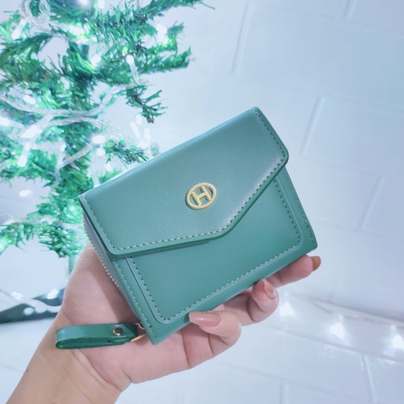 Borshi กระเป๋าสตางค์ใบสั้น แบรนด์แท้ หนังสวย #22134 | Shopee Thailand
