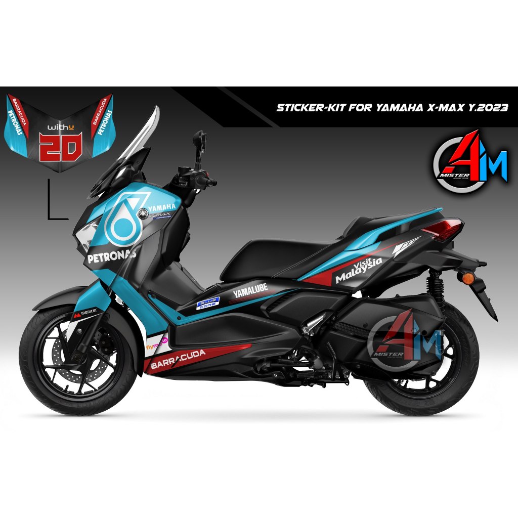 (Mr.AM) ชุดสติ๊กเกอร์ [เกรด Premium] Yamaha XMAX Connected 2023 (PT ...