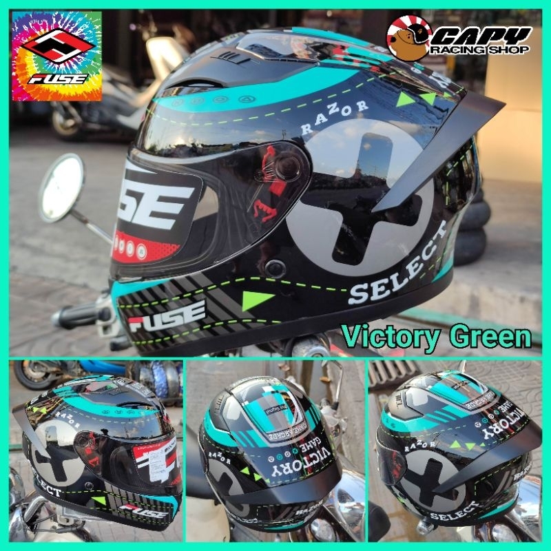 **ออกใบกำกับได้**หมวกกันน็อค หมวกเต็มใบ Fuse รุ่น razor รุ่นใหม่ 2024 ...