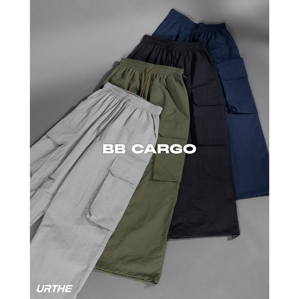URTHE - กางเกงขายาว คาร์โก้ เอวยืด รุ่น BB CARGO | Shopee Thailand