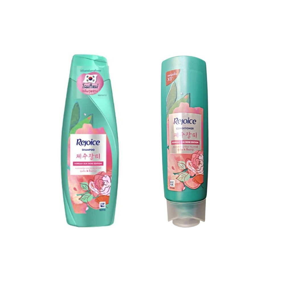 Rejoice KOREAN JEJU ROSE EDITON SHAMPOO & CONDITONER (120 ML , 140 ML.) รีจอยส์ กุหลาบเชจูเกาหลี ...