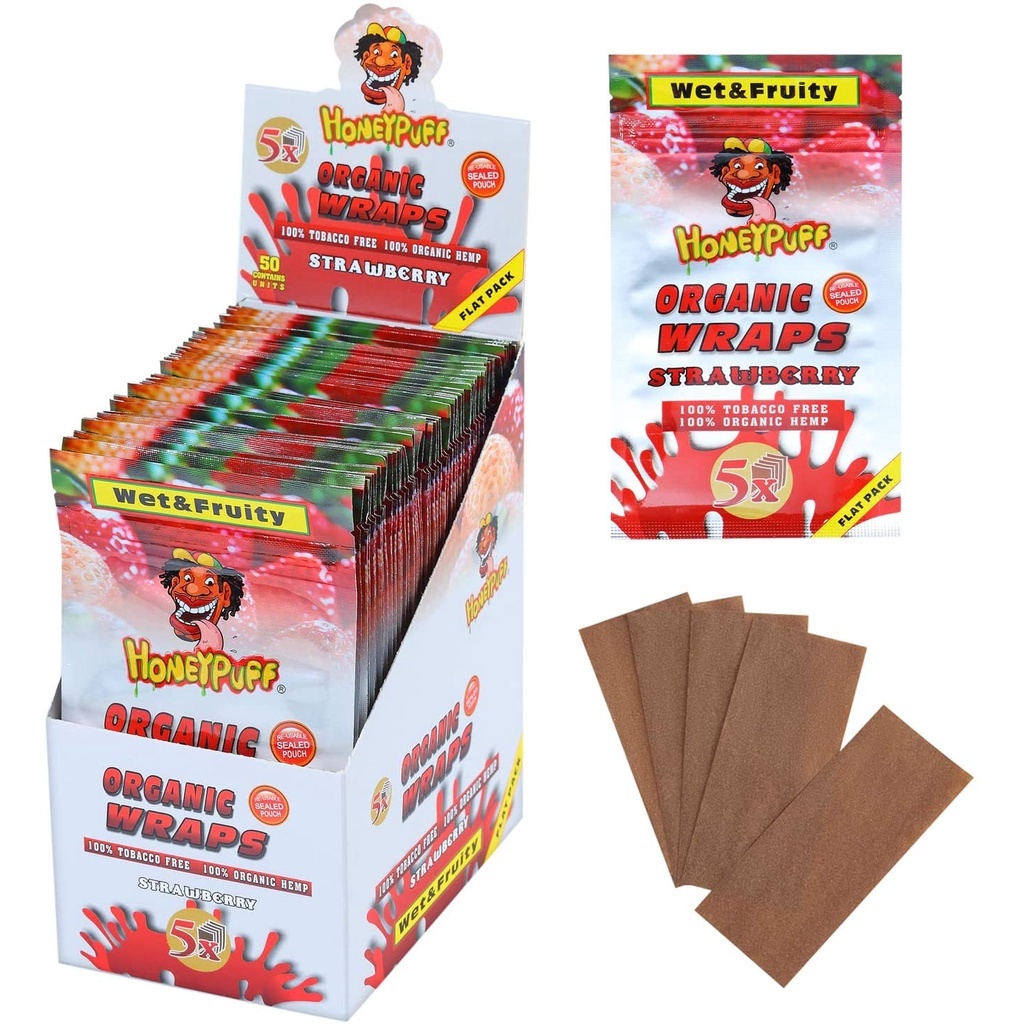 Honeypuff กระดาษบรั้น มี7กลิ่น7รสชาติ HONEYPUFF ORGANIC WRAPS 5 BLUNTS ...
