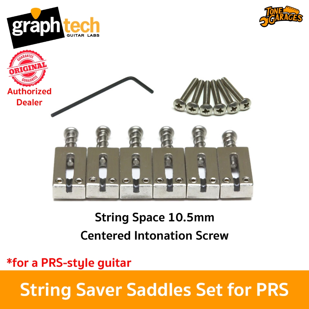 Graph Tech String Saver Saddles Set compatible with PRS Style Guitar 10.5mm PG-8220 แซดเดิ้ล ...
