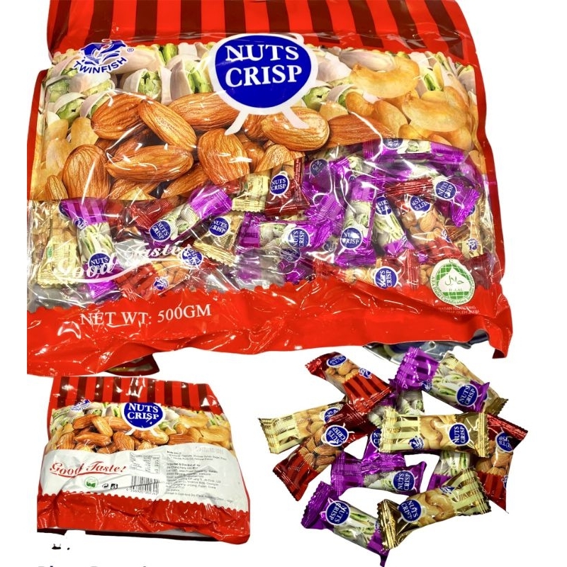 Nuts Crisp (ขนมถั่วอัดเเท่ง) 250กรัม/500กรัม มีฮาลาล1/01/2026 | Shopee Thailand