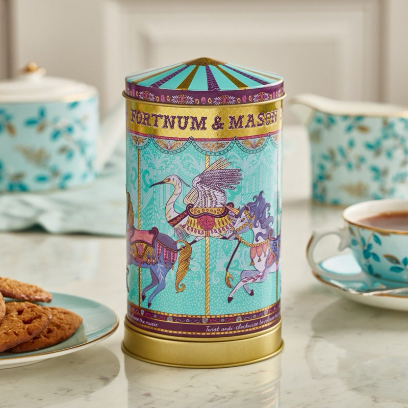 Fortnum & Mason Mini Merry Go Round Musical Biscuit Tin | Shopee Thailand