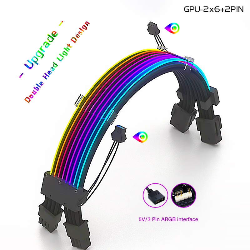 ชุดสายตกแต่งคอม RGB สำหรับพาวเวอร์ซัพพลาย - [ ARGB PSU CAฺBLE STRIMER ...