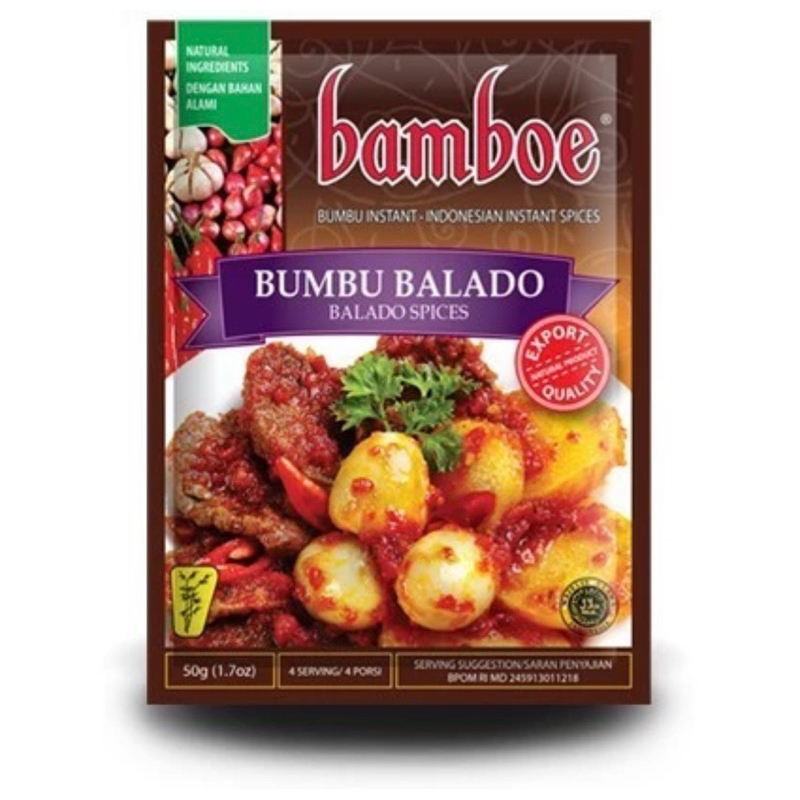 Bamboe- เครื่องปรุงสำเร็จรูปอาหารอินโดนีเซีย Nasgor,Empal,Balado,Bali ...