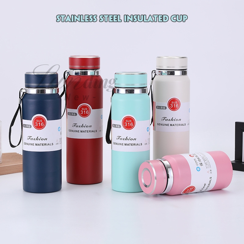 กระบอกน้ำสแตนเลส 316 สเตนเลส 800ml เก็บน้ำร้อน/เย็น เก็บอุณหภูมิ12-24 ชั่วโมง แก้วเก็บความเย็น ...