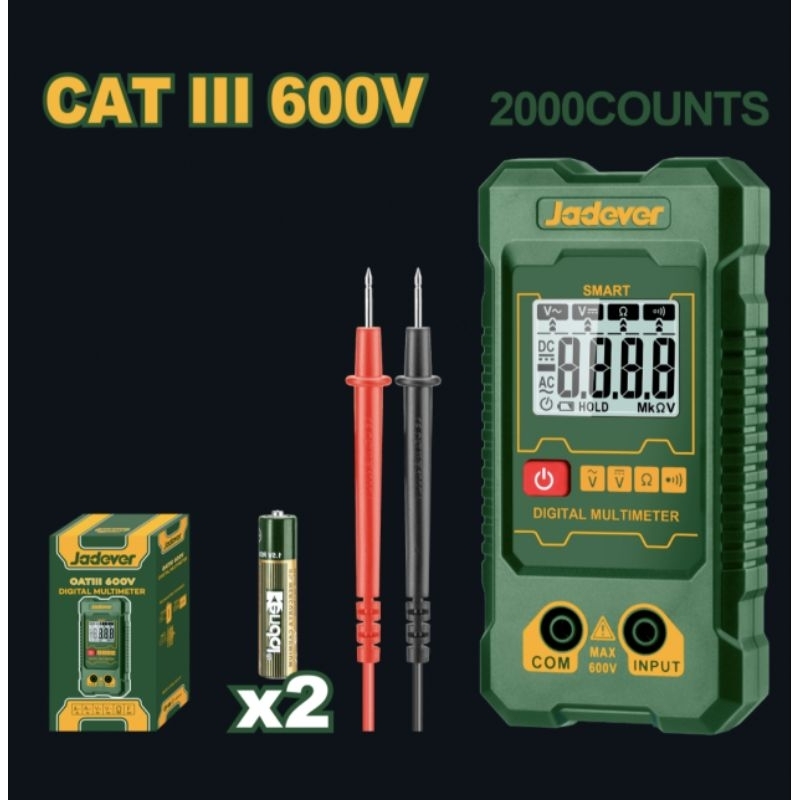 JADEVER มัลติมิเตอร์ แบบดิจิตอล รุ่น JDDM1501 ( Digital multimeter ...