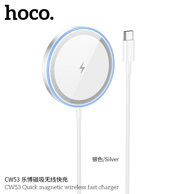 Hoco รุ่น CW53 Quick magnetic wireless fast charger แท่นชาร์จแบตไร้สาย ...