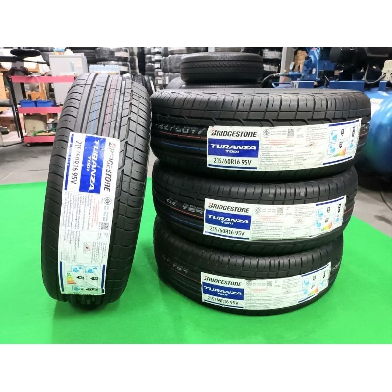 ยางใหม่ค้างปี 215/60R16 Bridgestone Turanza T001 ผลิตปี 2022 ประกันบวม 2 ปี พร้อมจุ๊บลม 4 ตัว ...