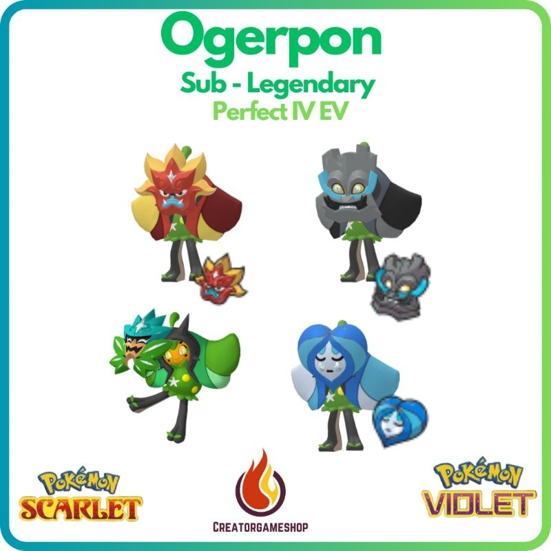 Ogerpon Pokemon Scarlet and Violet Teal Mask Orgerpon | Shopee Thailand