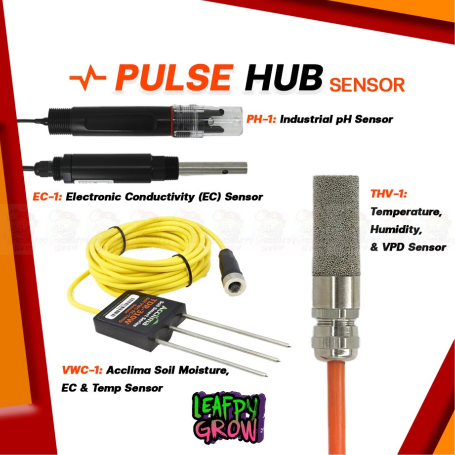 Pulse Hub Sensor VPD VWC PH EC เซ็นเซอร์มาตรฐานสากล สำหรับใช้กับเครื่อง Pulse Hub สินค้า USA ...