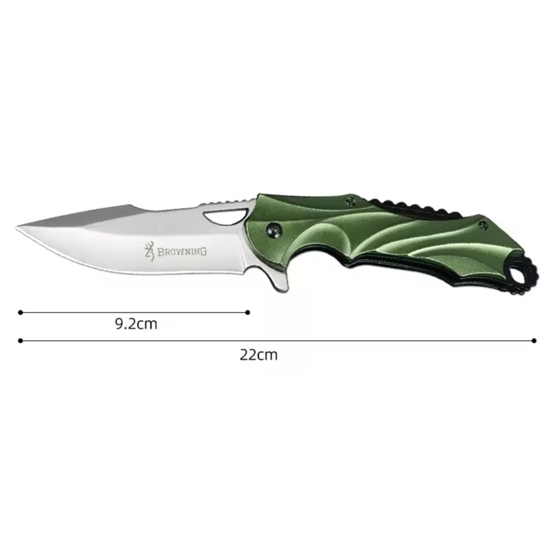 Browning Folding Knife Green Handle | Shopee Thailand