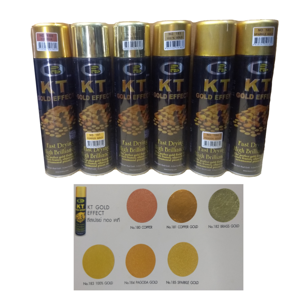 สีสเปรย์สีทอง BOSNY KT GOLD effect | Shopee Thailand