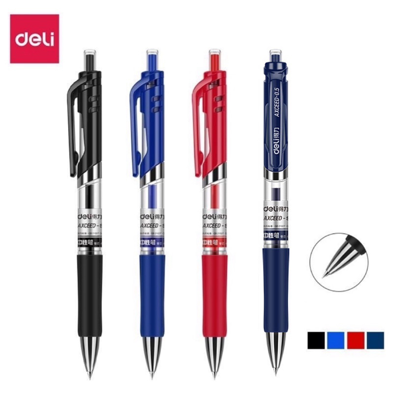 Deli Aceed S01 Gel Ink Pen ปากกาเจล 0.5mm ราคาต่อ 1ด้าม หมึกน้ำเงิน ...