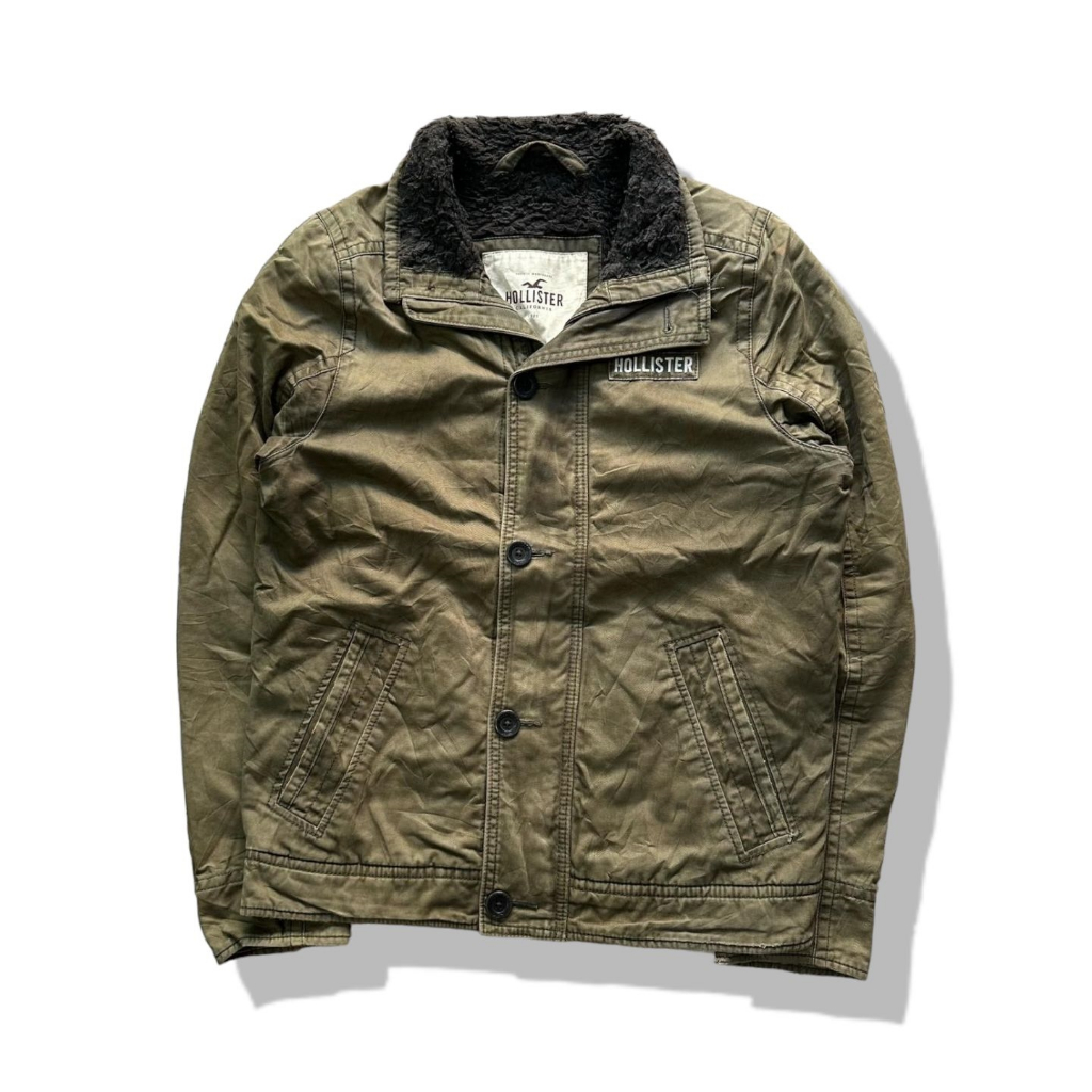 Hollister Olive Green Trucker Jacket รอบอก 44” | Shopee Thailand