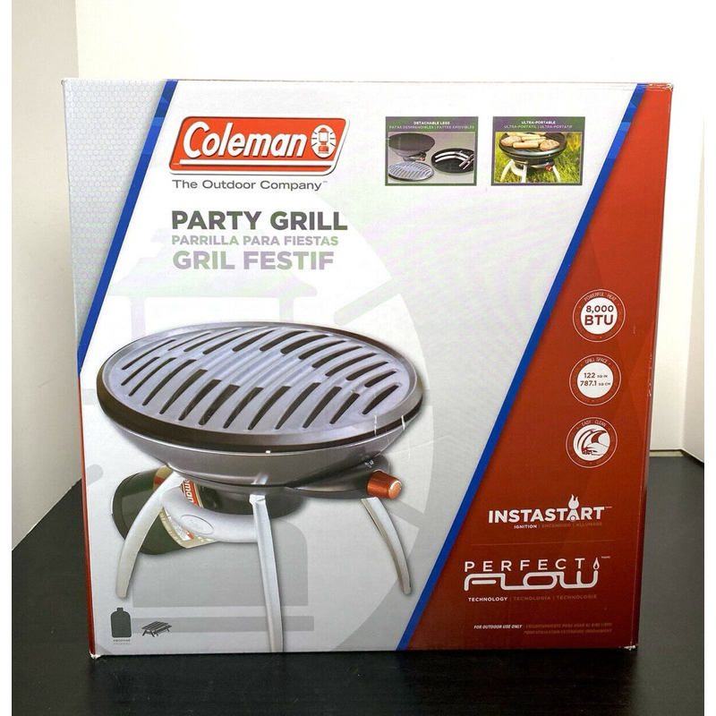 Coleman Party Grill Outdoor Portable Propane PerflectFlow - InstaStart ...