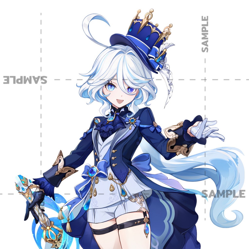 Furina Genshin Impact Die-cut สติ๊กเกอร์ 2 แผ่น Furina Sticker | Shopee ...