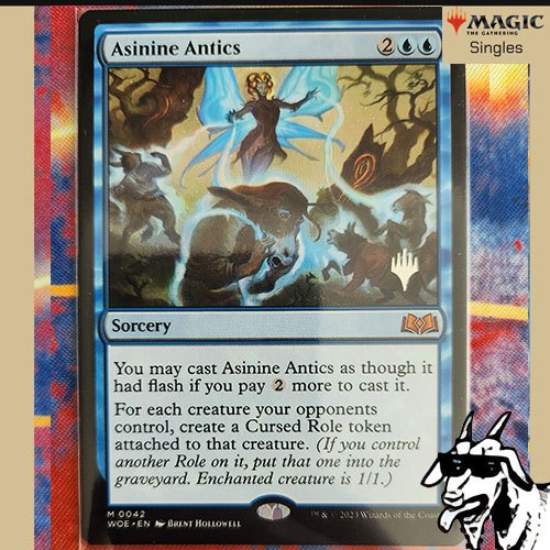 [MTG][Single][WOE] Asinine Antics (Promo) ระดับ Rare [ภาษาอังกฤษ ...