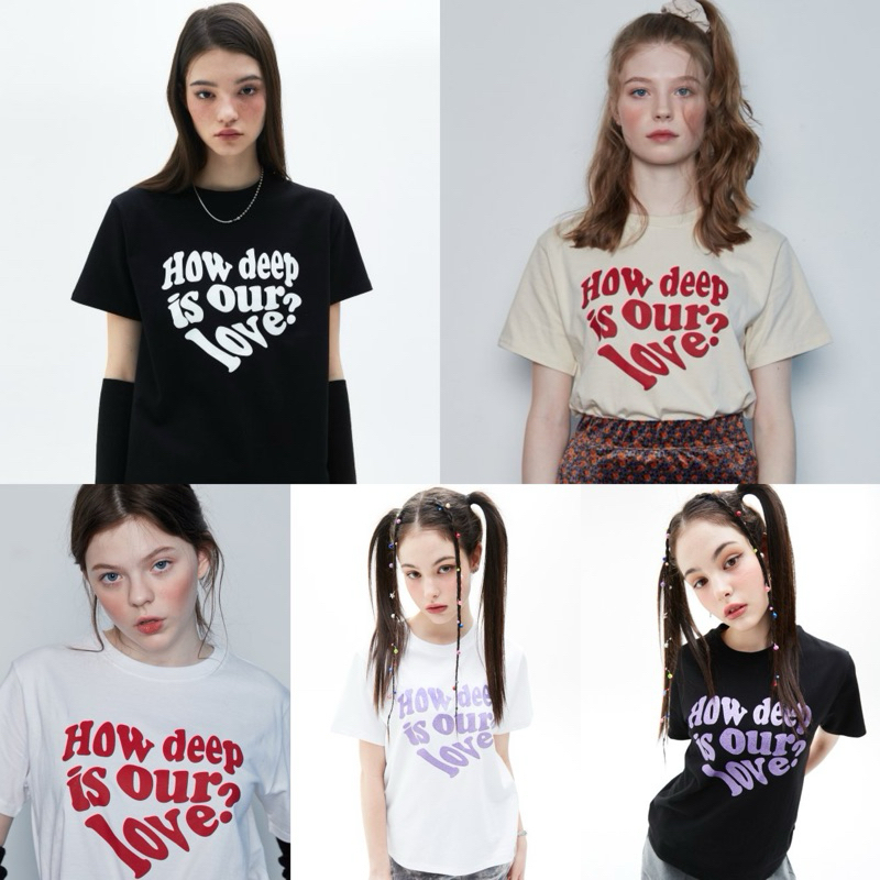 พร้อมส่ง เสื้อยืด แบรนด์ LUV IS TRUE เกาหลี แท้ล้าน% | Shopee Thailand