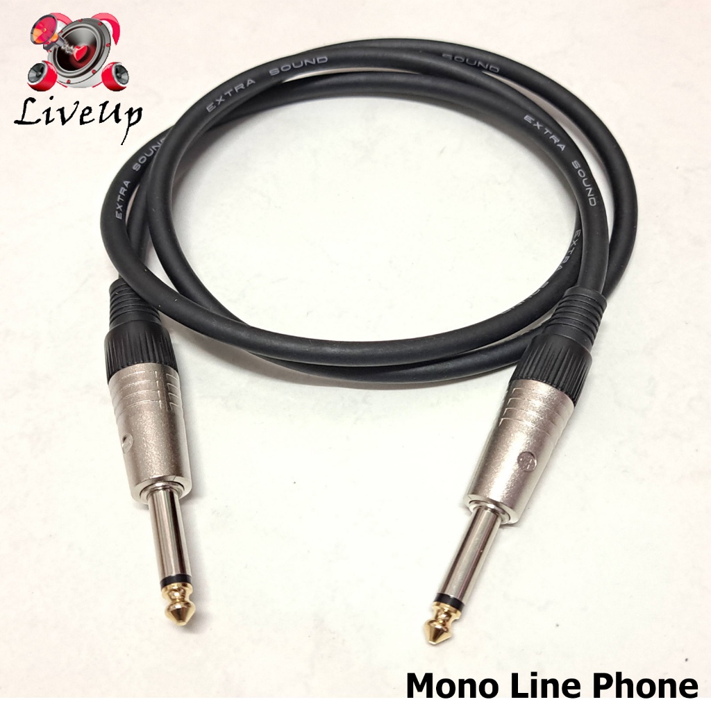 TRS Mic MONO สายสัญญาณแบบหัวแจ็ค phone 6.35mm ประกอบพร้อมสายทองแดงอย่าง ...