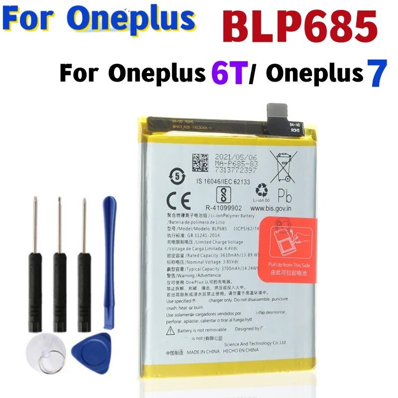 แบตเตอรี่ BLP685 แท้ สำหรับ OnePlus 6T/ OnePlus 7/ blp685 ความจุ ...
