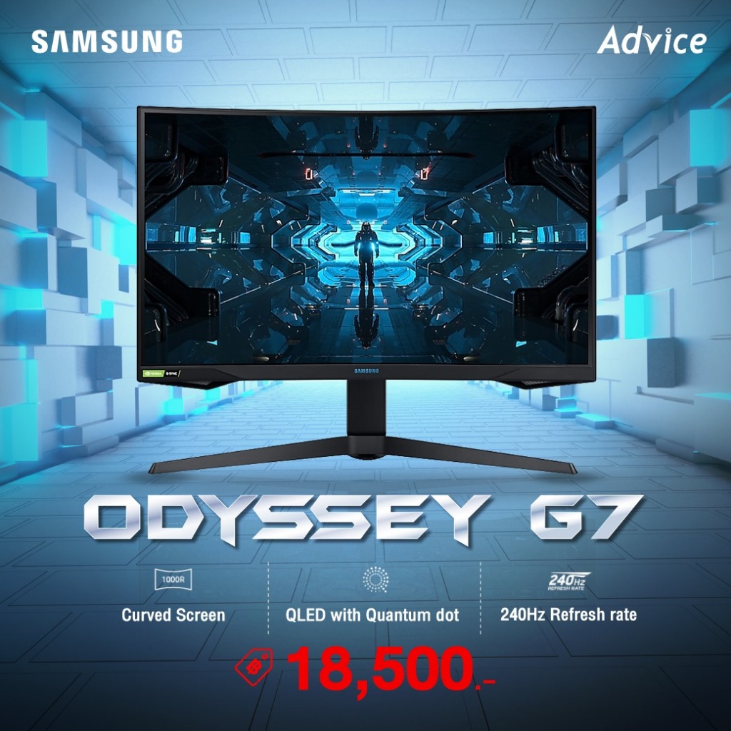 Samsung Gaming Monitor Curved QLED ขนาด 27 นิ้ว 2K 240hz รุ่น Odyssey ...