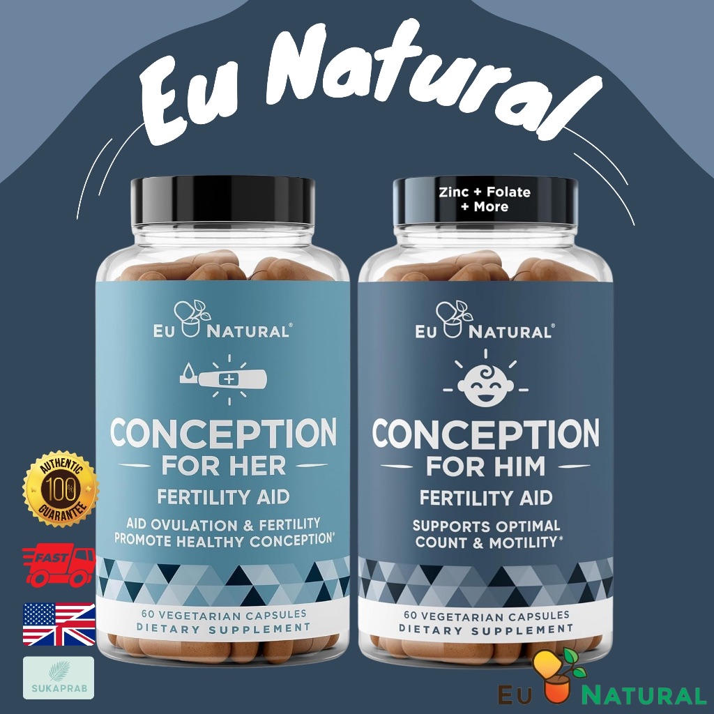 พร้อมส่ง Eu Natural Conception For Her & Him Fertility Booster & Prenatal 60 Veg Soft Capsules ...