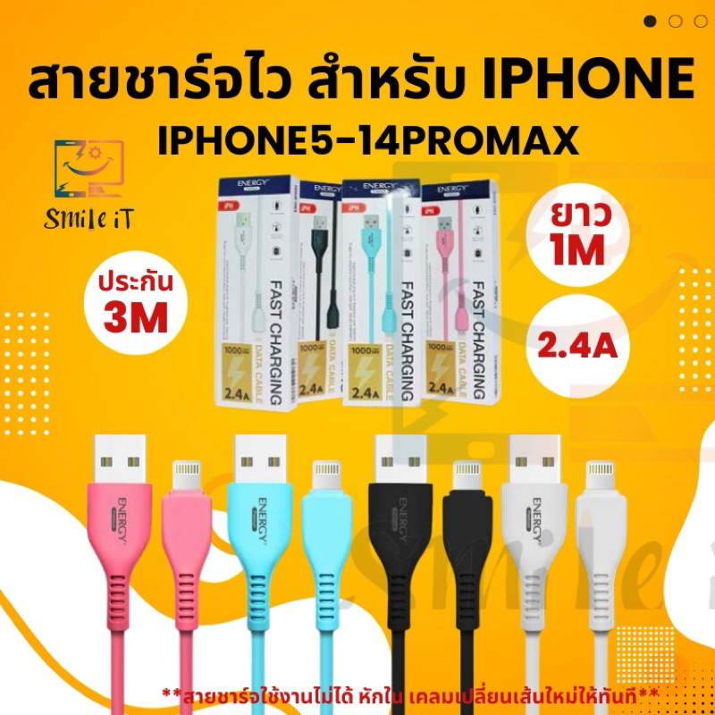 สายชาร์จ ชาร์จไว 2.4A สำหรับ IP8 ใช้ซิงค์ข้อมูลได้ [รับประกันนาน 3 ...
