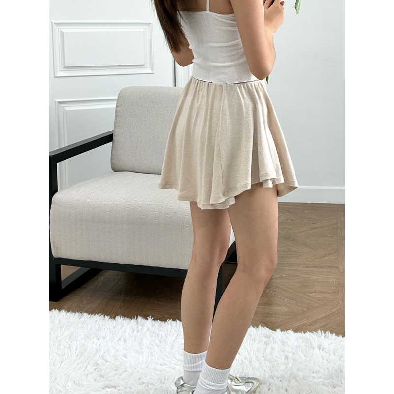 OMN logo wrinkle skort (2 colors) | Shopee Thailand