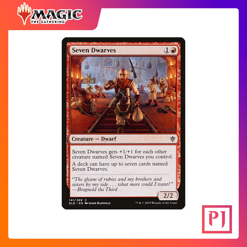 [MTG] Seven Dwarves [ELD] [RED] [COMMON] [NORMAL] [ENG] (การ์ดเมจิค / Magic the Gathering ...