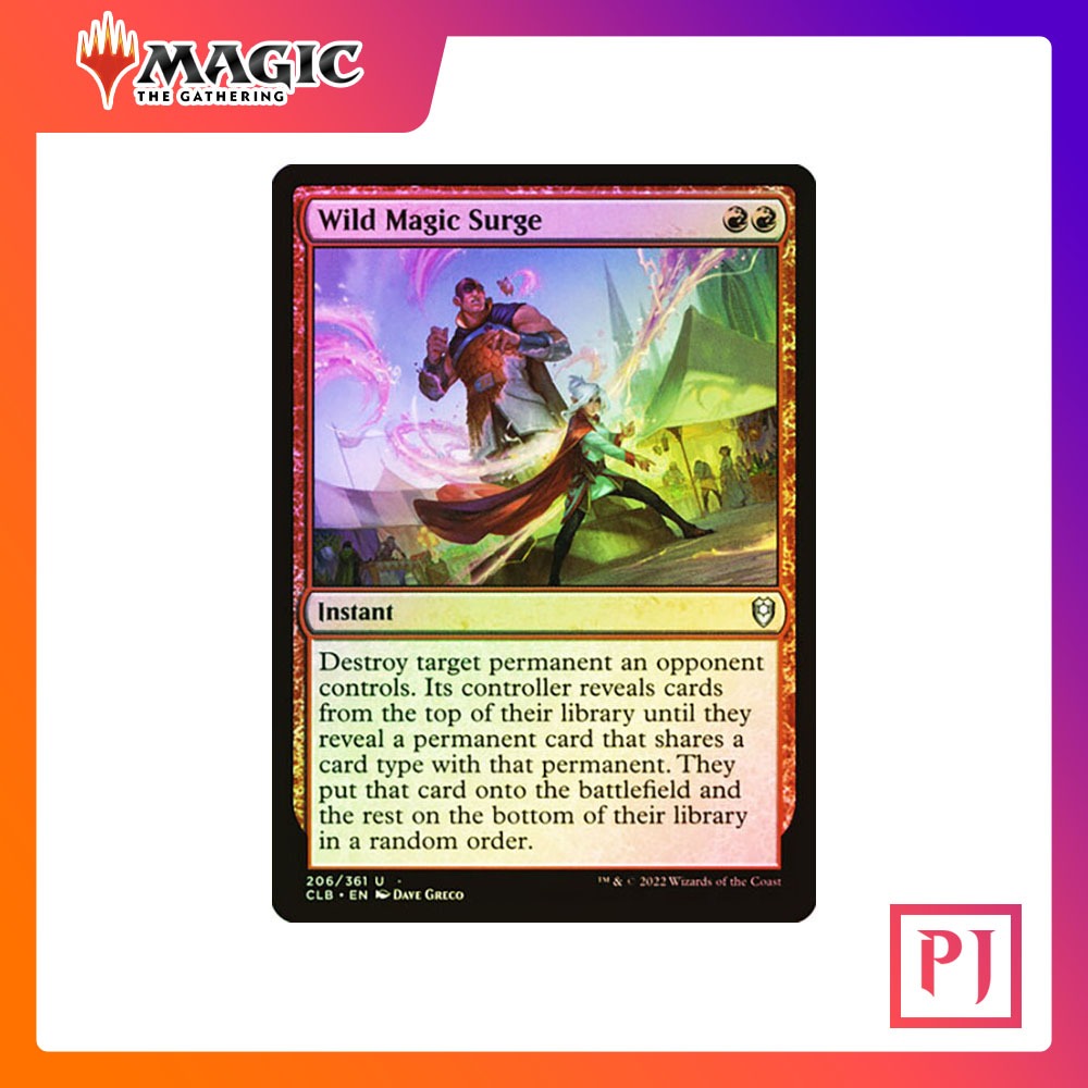 [MTG] Wild Magic Surge [CLB] [RED] [UNCOM] [FOIL] [ENG] (การ์ดเมจิค ...
