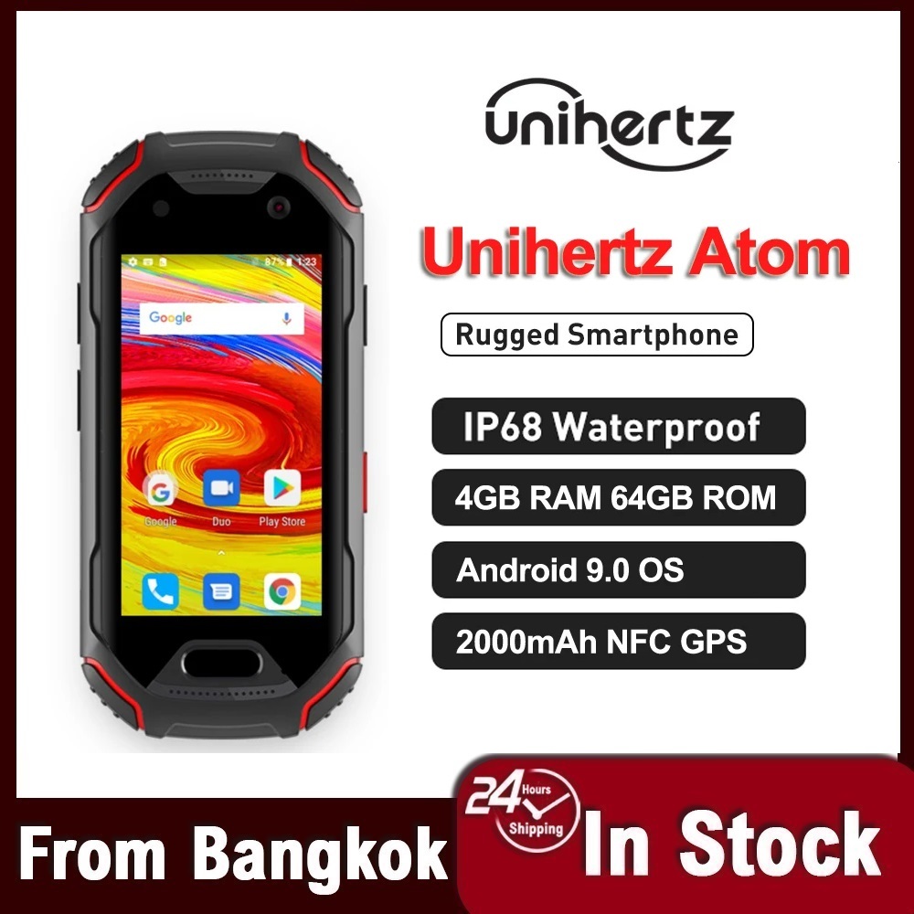 Unihertz Atom 4G Rugged Smartphone Android 9 Octa Core Cellphones 4GB ...